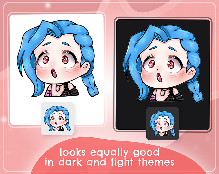 JINX Emote from LoL for Streamer / Twitch / Discord Emote by Nomad Grls ...