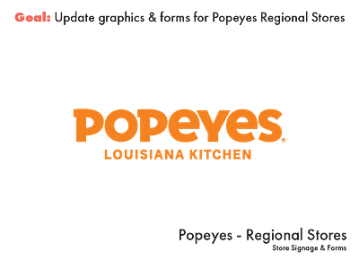 Popeyes - Regional Store Graphics by Lydell Alex on Dribbble