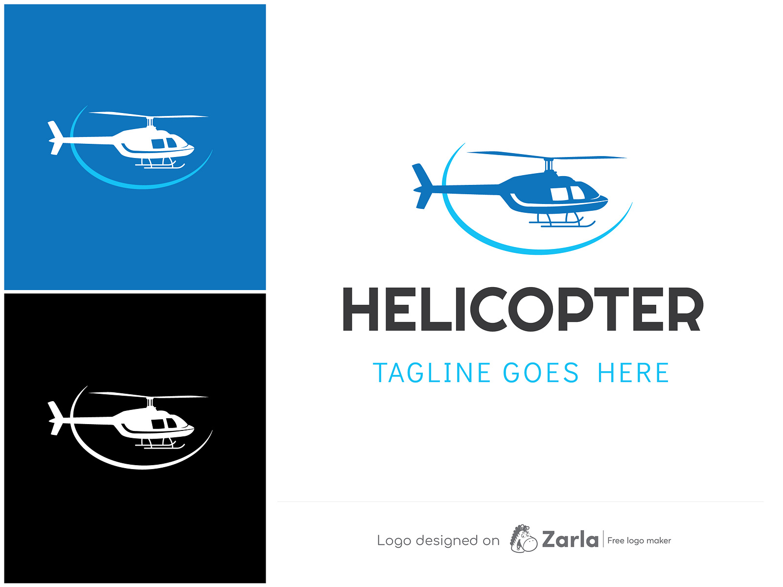 Helicopter Logo by Zarla on Dribbble