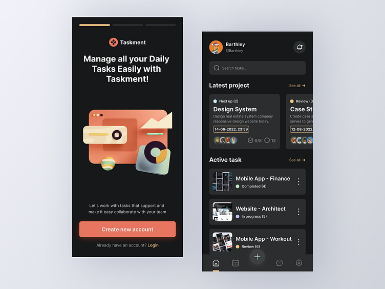 Mobile App - Task Management by Raffialdo Bayu for Enver Studio on Dribbble