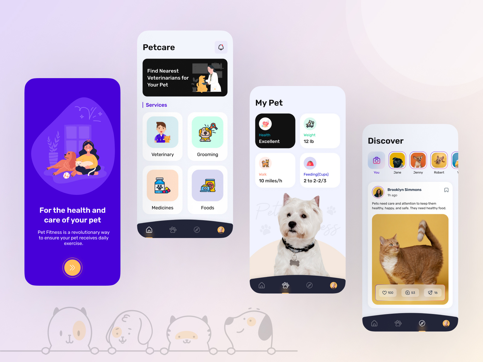 Pet Care Mobile App Design by MQoS UI/UX for MultiQoS on Dribbble