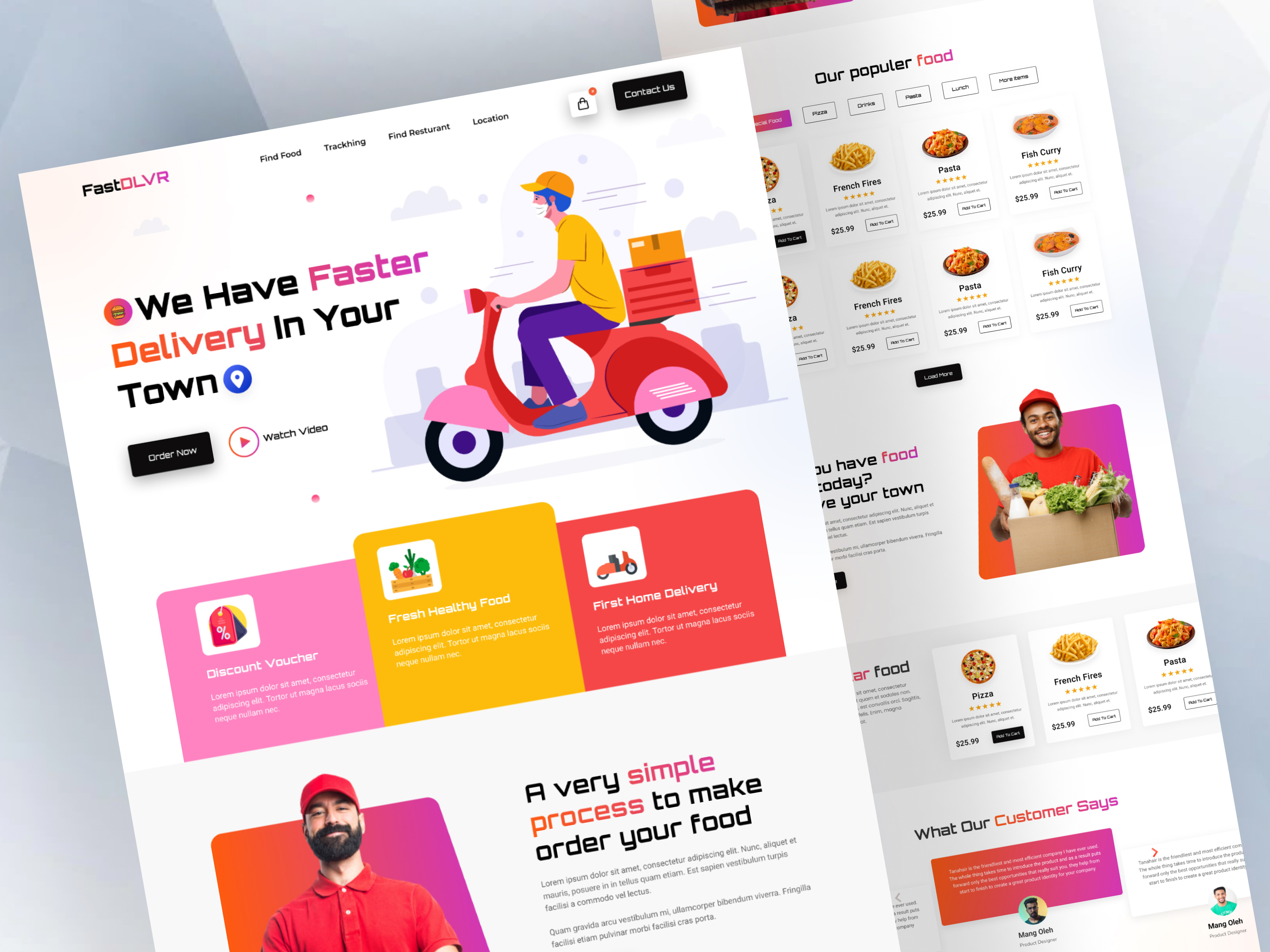 Fastest Delivery Service Website by Oyolloo on Dribbble