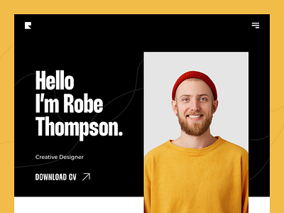 Portfolio Landing Page Header by Sarfraz Jasim on Dribbble