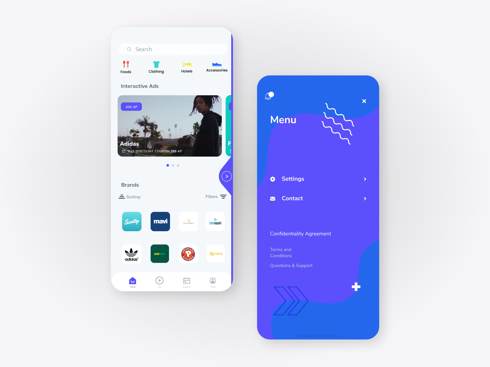 Interactive Advertising App UI UX by Betul Uskudar on Dribbble
