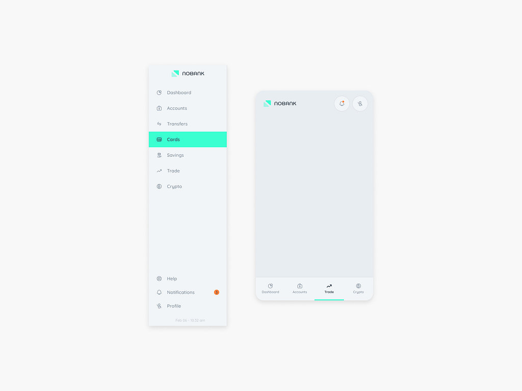 Concepts 001 - Bank Navbar by Quique MG on Dribbble