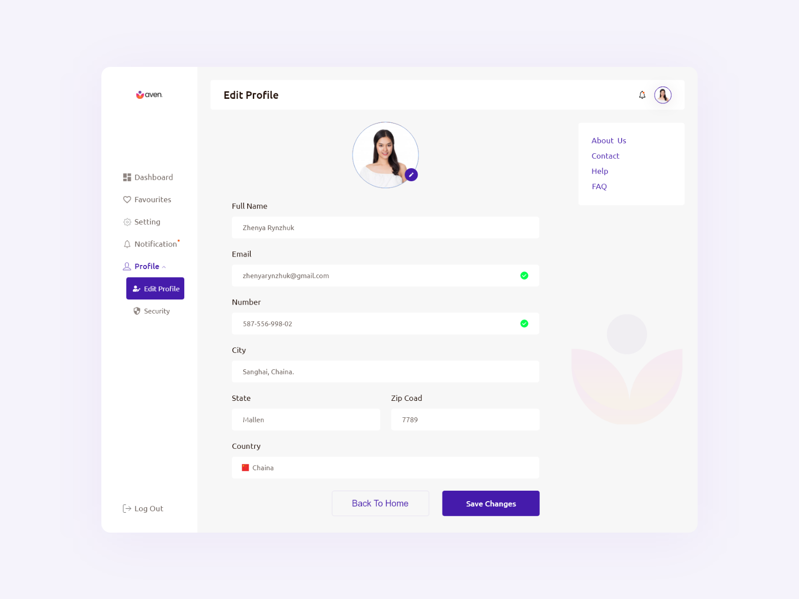 Edit Profile / Profile Management by Murad Hossain 🔥 on Dribbble