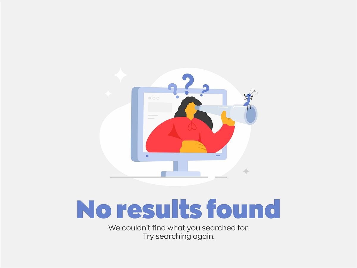 No results found by Aleksandar Savic on Dribbble