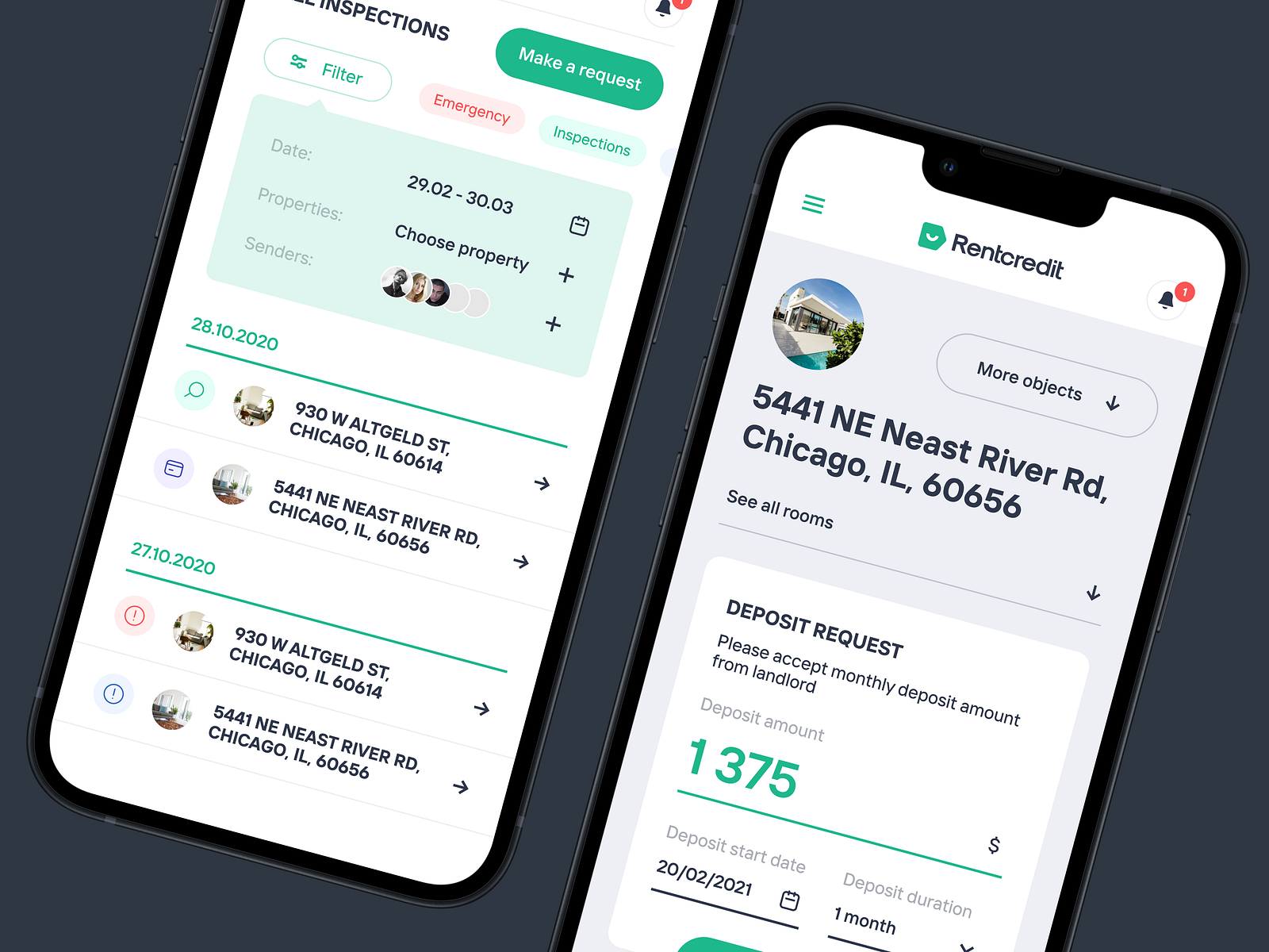 Tenant interface — mobile screens | Lazarev. by Lazarev. | Mobile ...