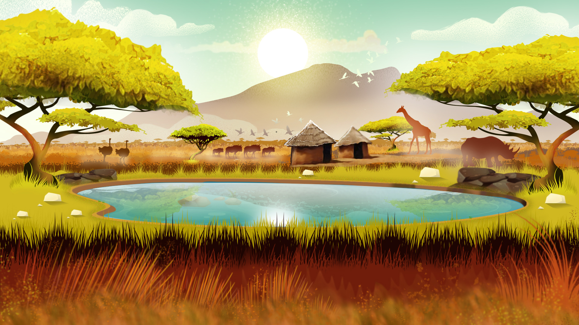 African Landscape by Nicolas Fourie on Dribbble