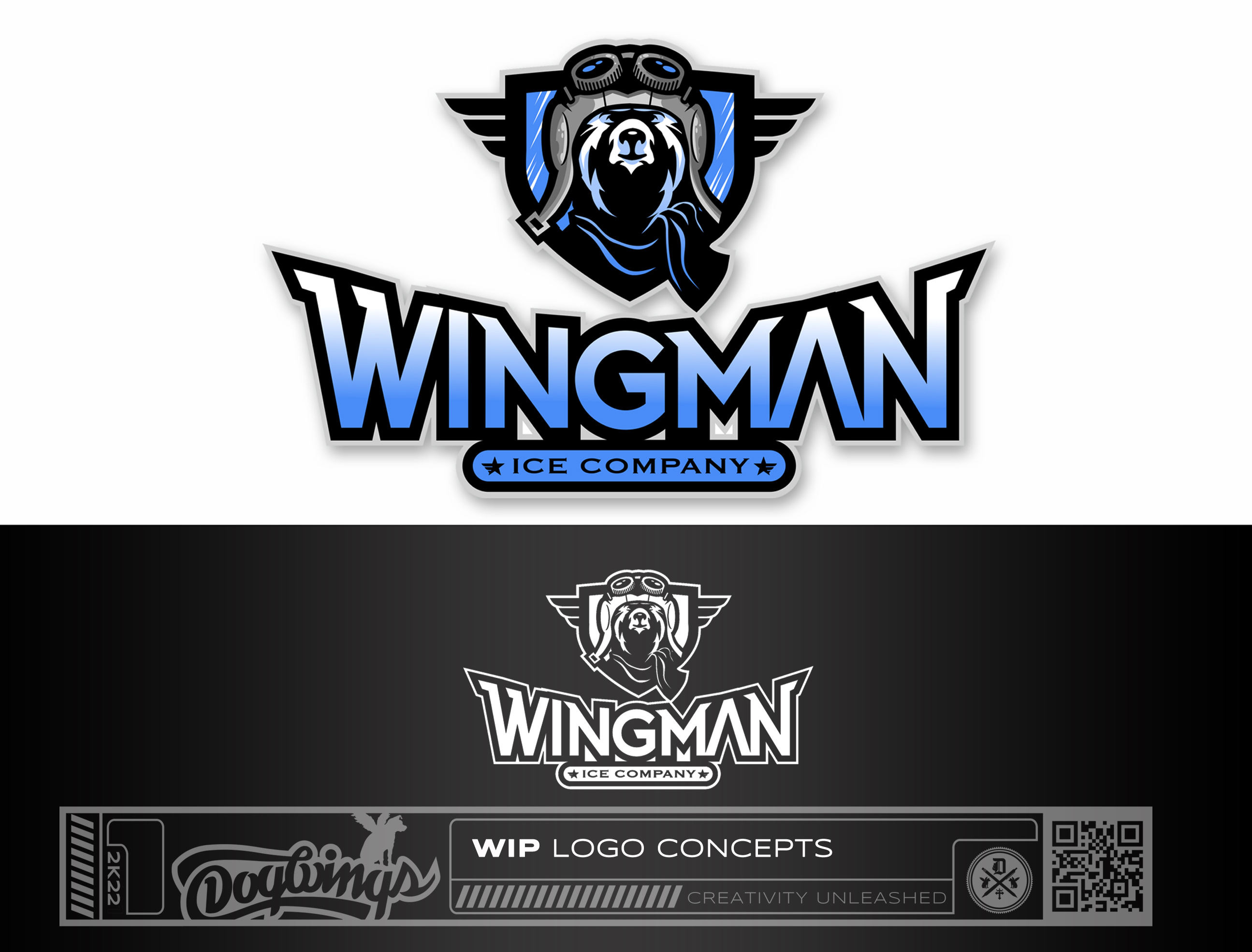 Wingman logo concepts by Chip David on Dribbble