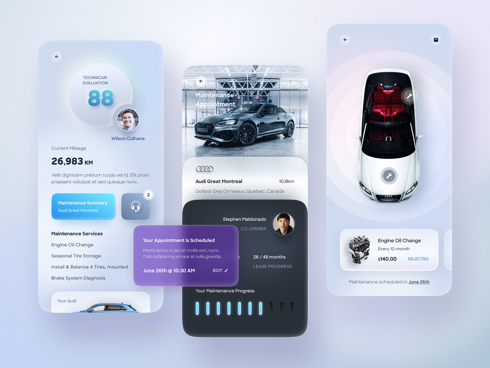 Car Maintenance App. by Yi Li on Dribbble