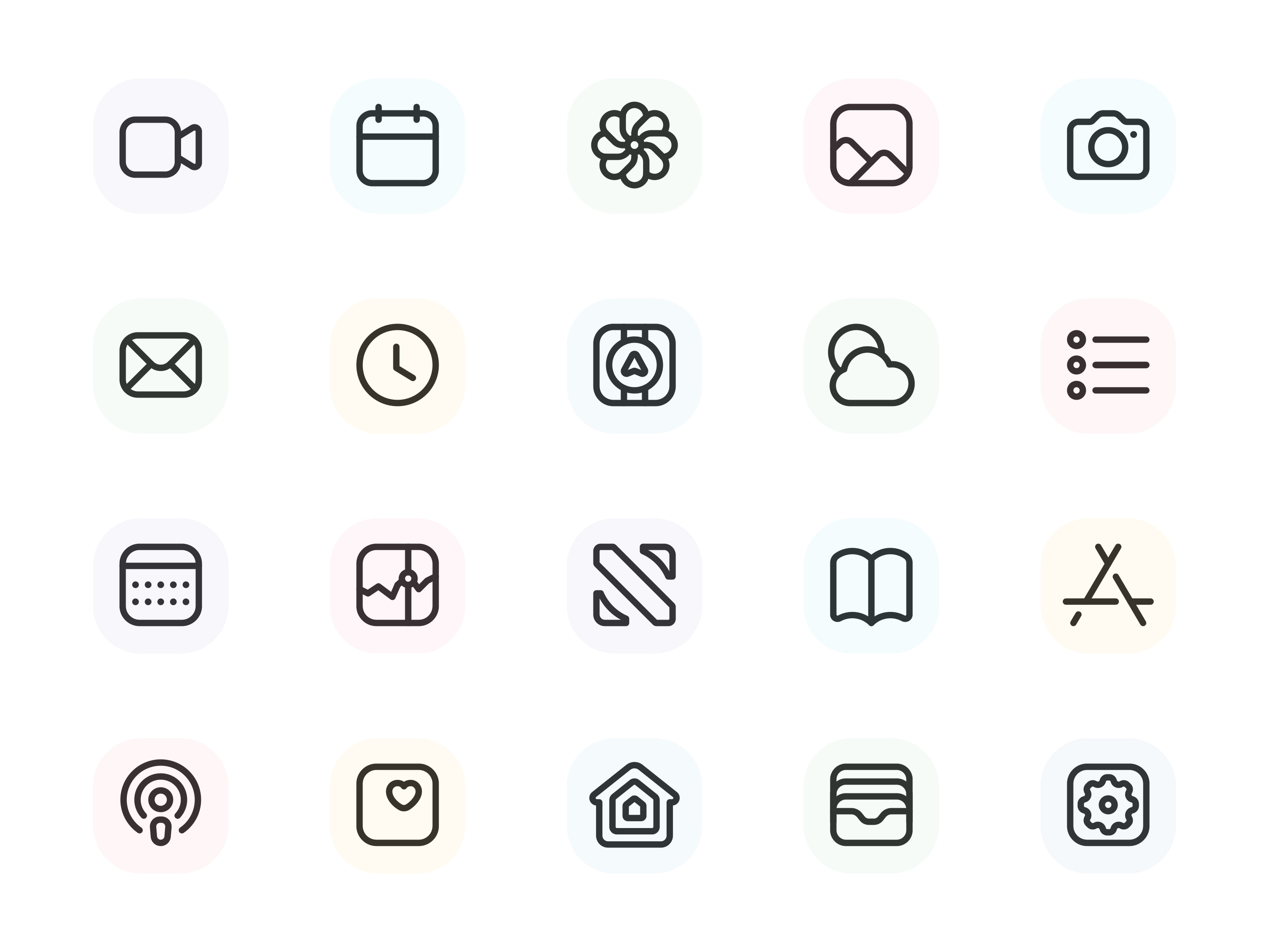 Myicons — Apple, iOS 14 icons vector line icons pack by Myicons on Dribbble
