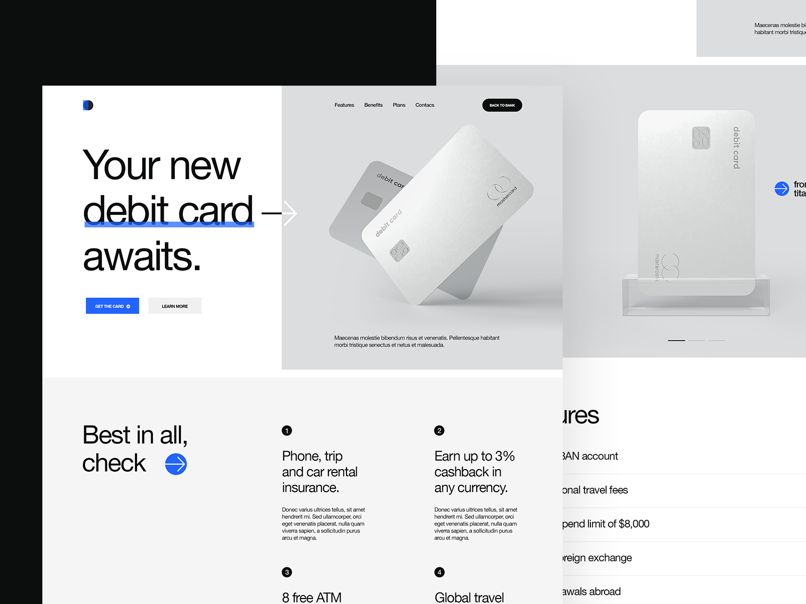 Debit Card Promo Page by Andrejs Hairulins on Dribbble