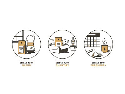 Icons - Coffee Subscriptions by Van Berkemeyer on Dribbble