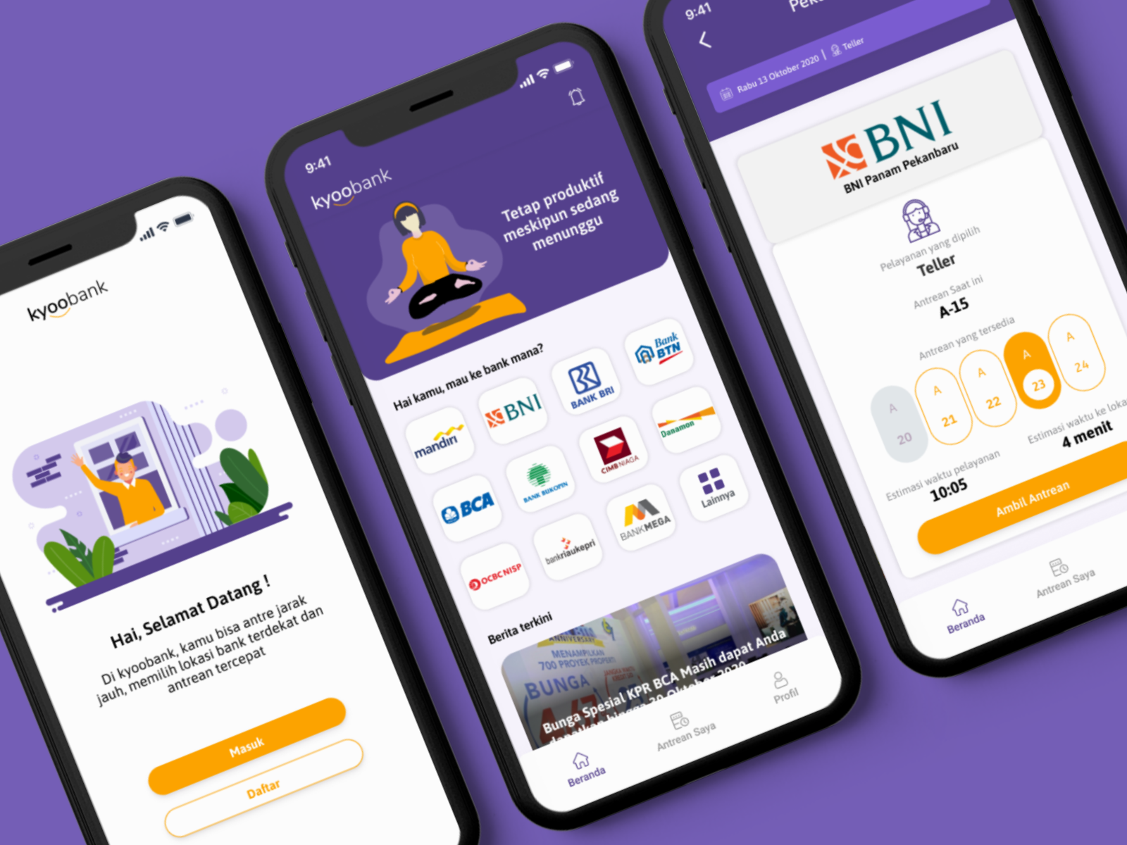 Kyoobank | Aplikasi Antrean Bank by Rifai Siregar on Dribbble