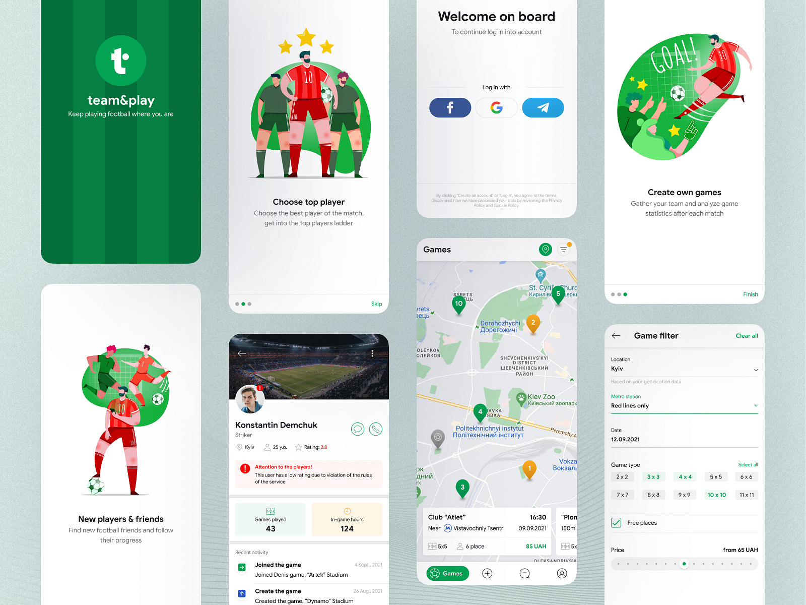 Team & Play by Yevhen Havrylenko on Dribbble