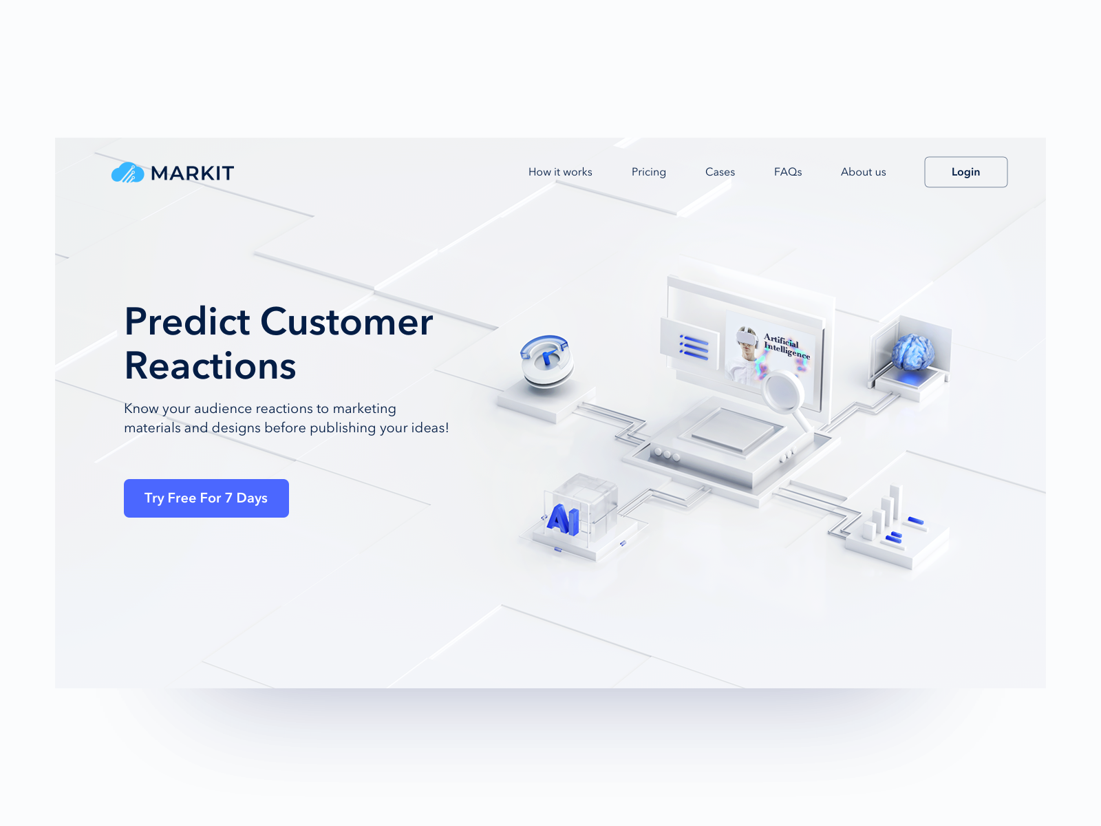 Markit Website Banner by ZAN on Dribbble