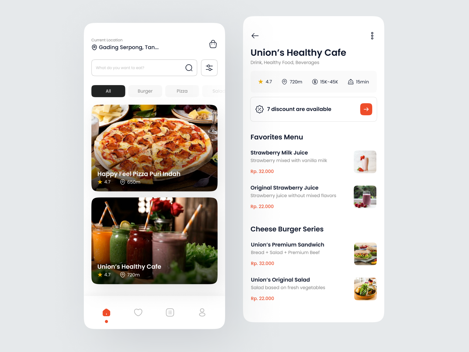 Food Order & Delivery Mobile App Concept by Rezha Aaron for Kretya ...
