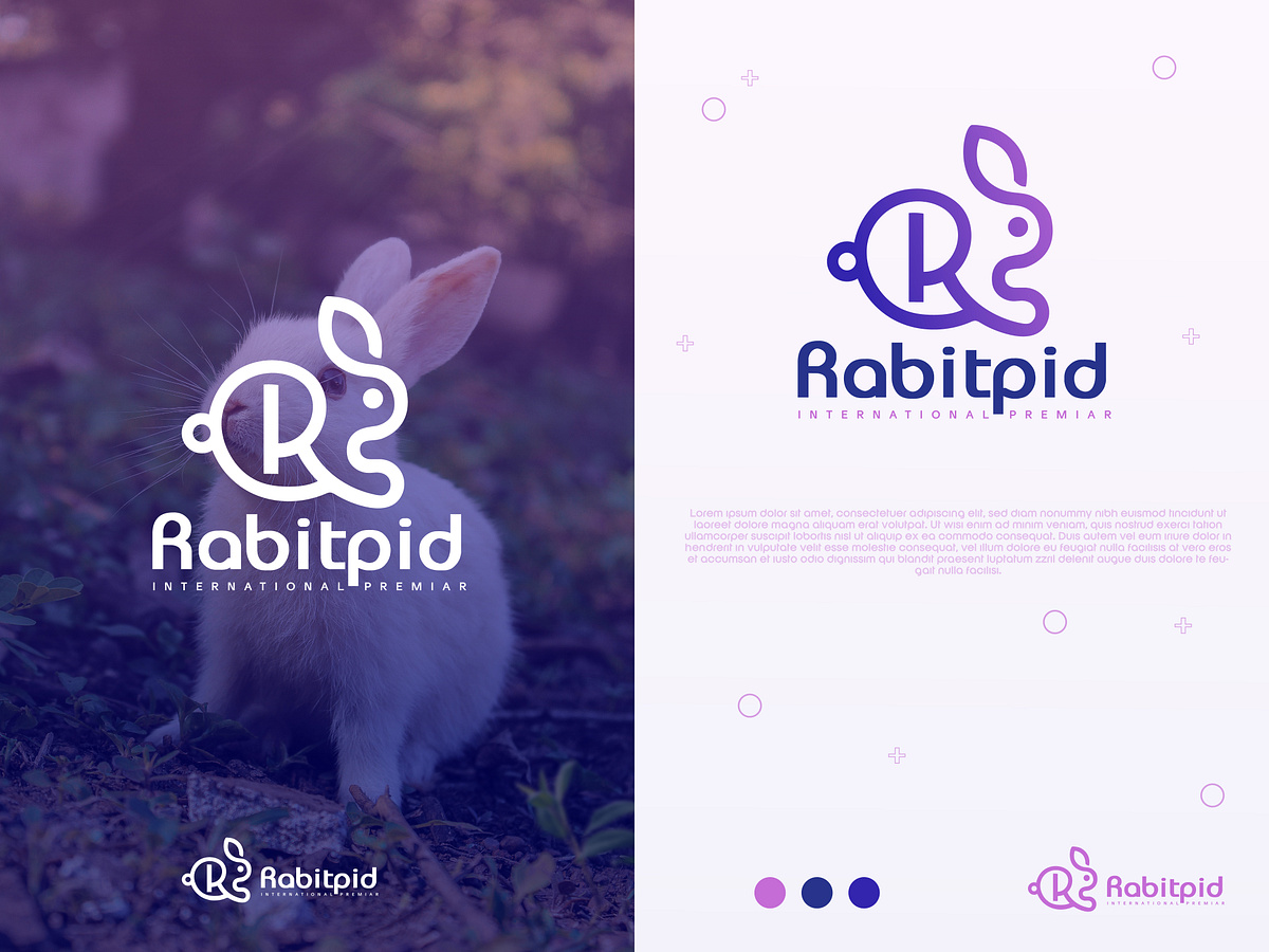 letter R + Rabbit logo concept by Sazzad Hossain onu on Dribbble