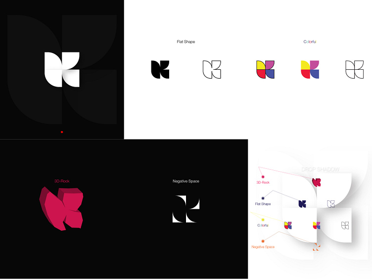 Abstract Shaped K Letter Design by Design Shaper on Dribbble