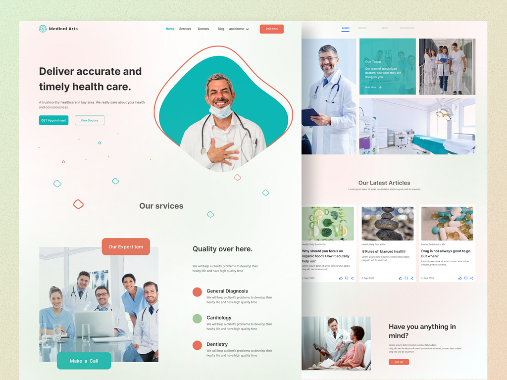 health care landing page. by Nizam on Dribbble