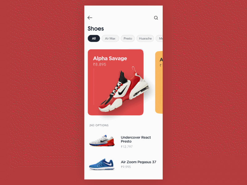 Swipe Interaction with 3d card effect by Vanodhya Oshadhi on Dribbble