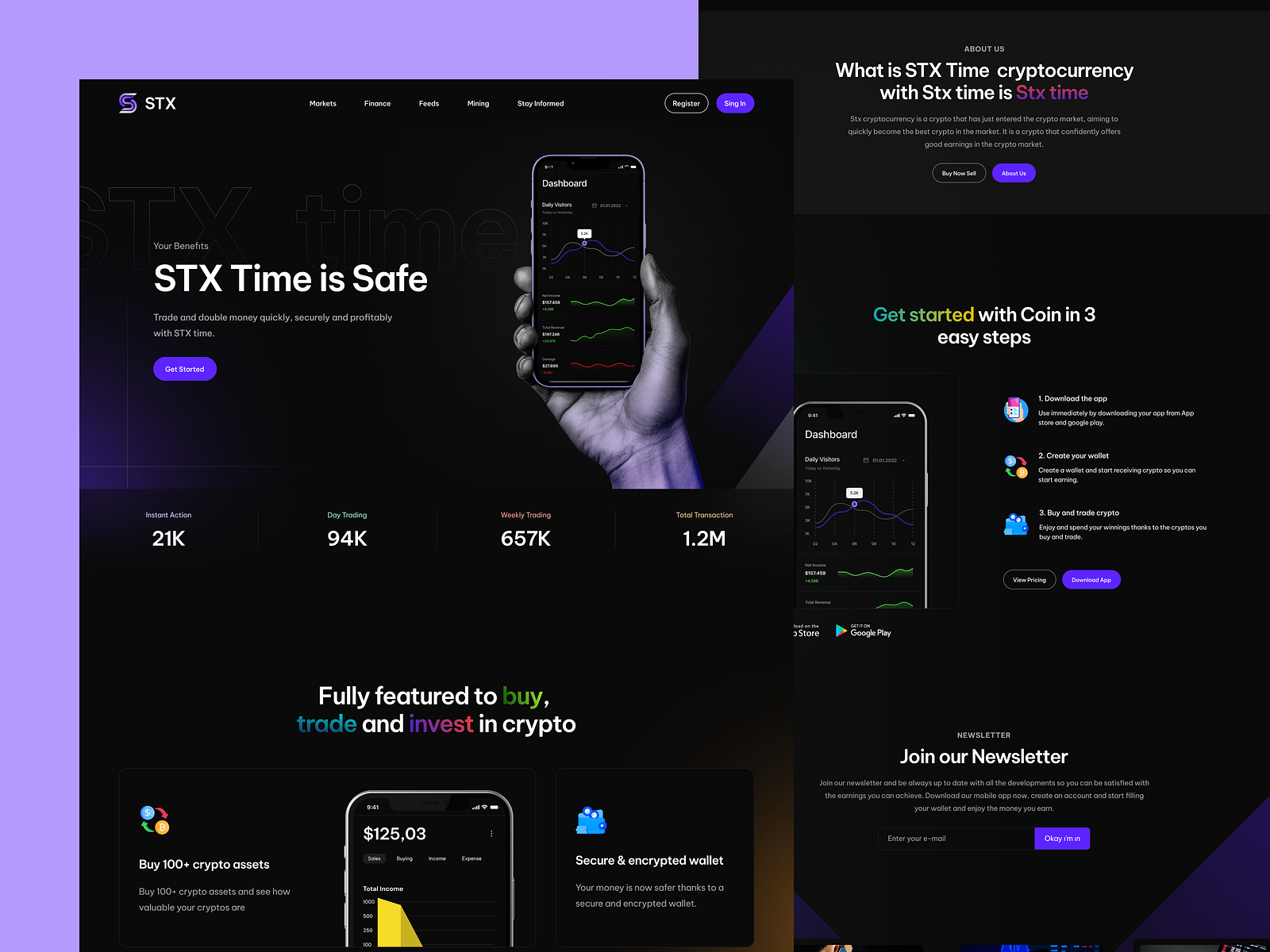STX: Landing Page by Ümit Çelik on Dribbble