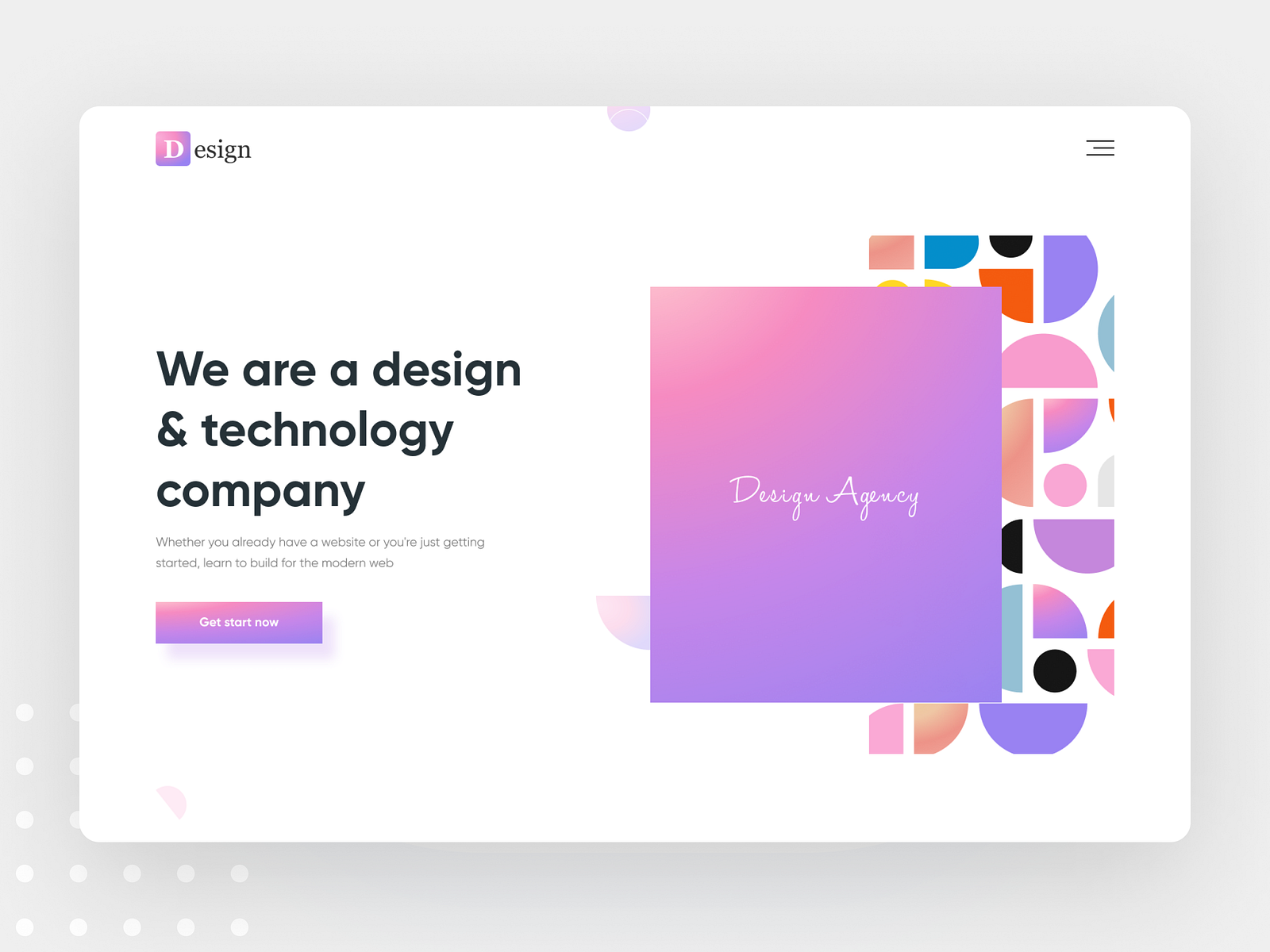 Agency - Design and Technology Agency Header Concept! by Shuvon Khan on ...