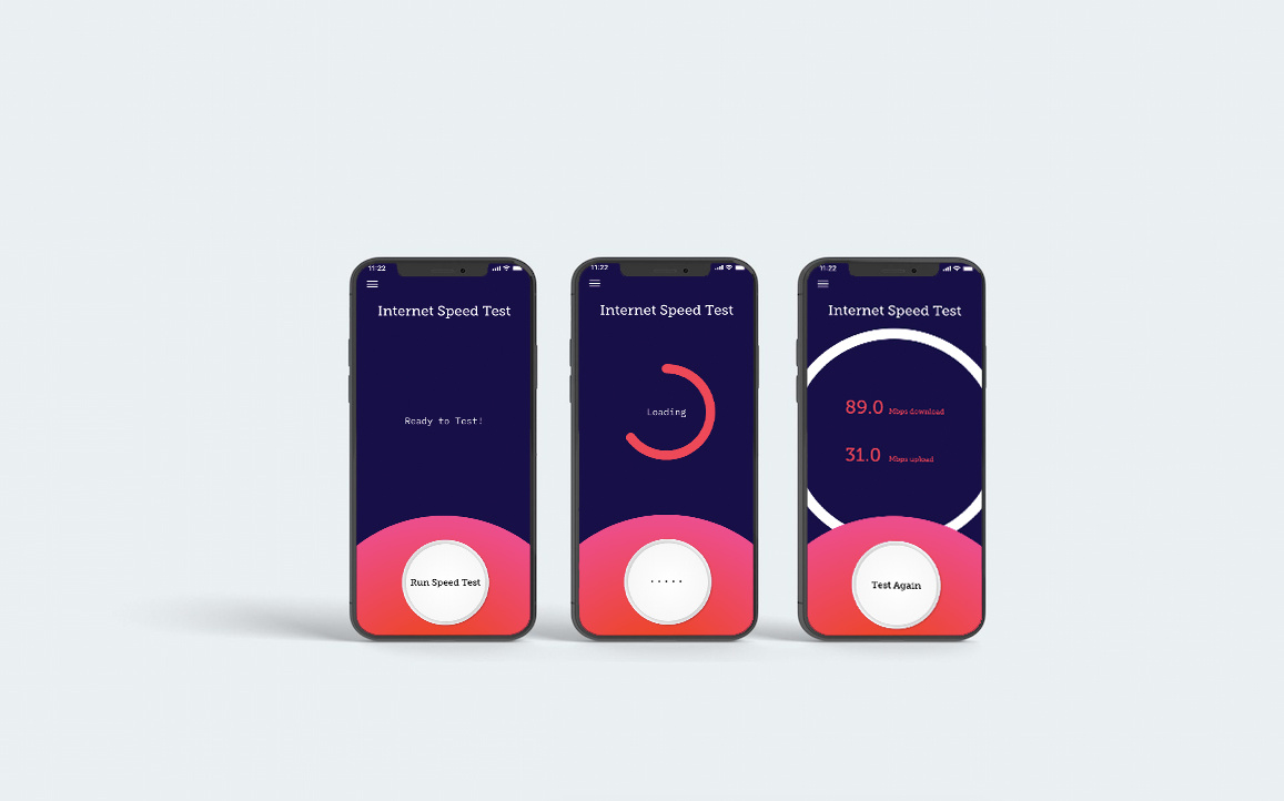 Internet Speed Test UI by Connor on Dribbble