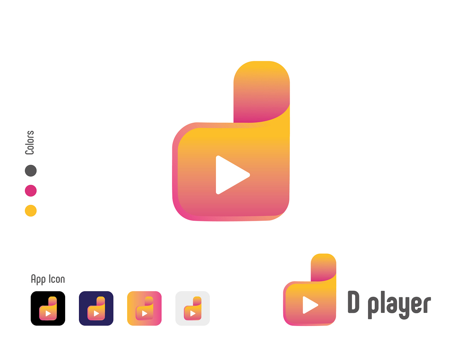 D player logo design by Md. Imran Hossain on Dribbble