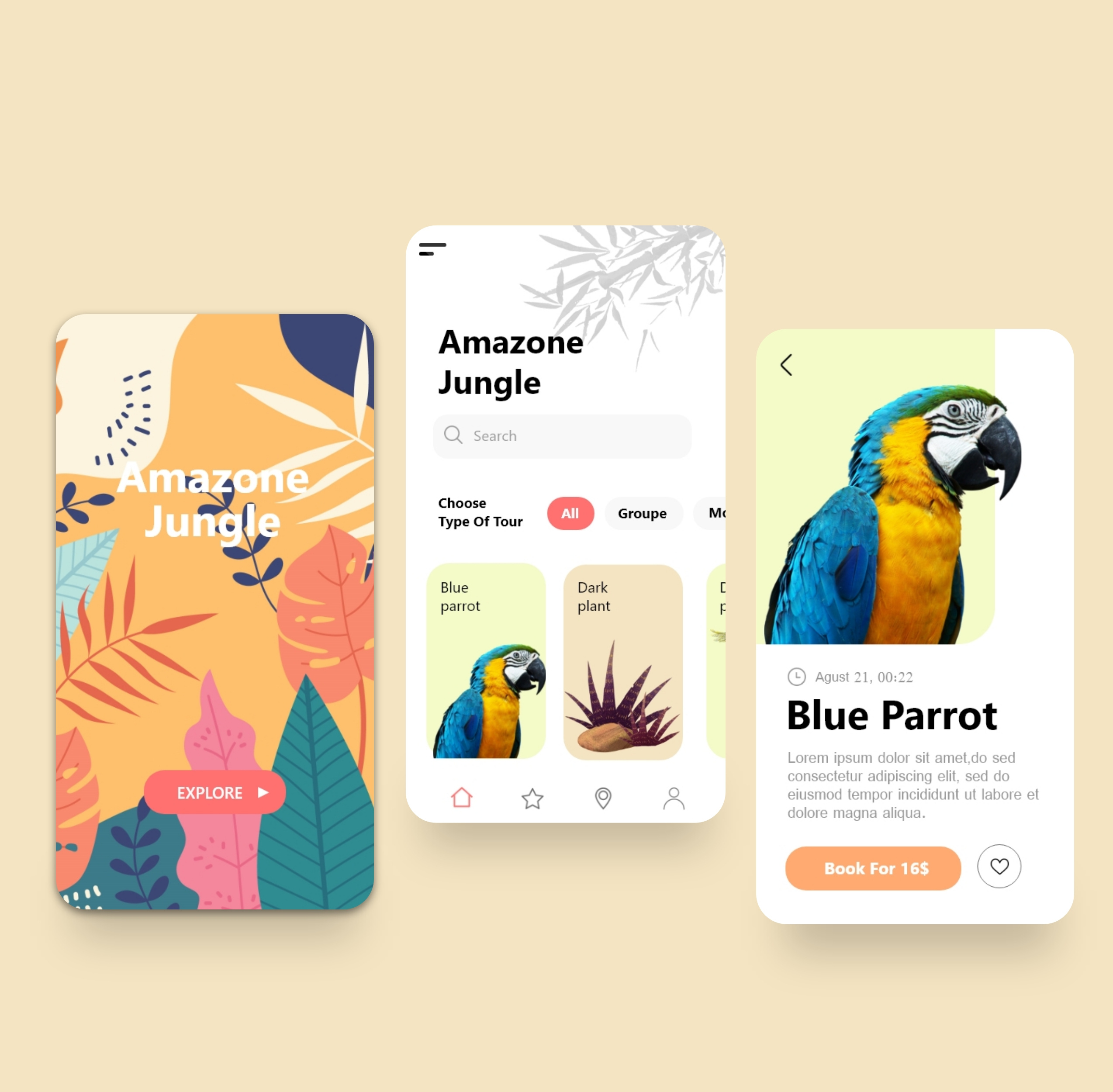 jungle app design by IT GIRL on Dribbble