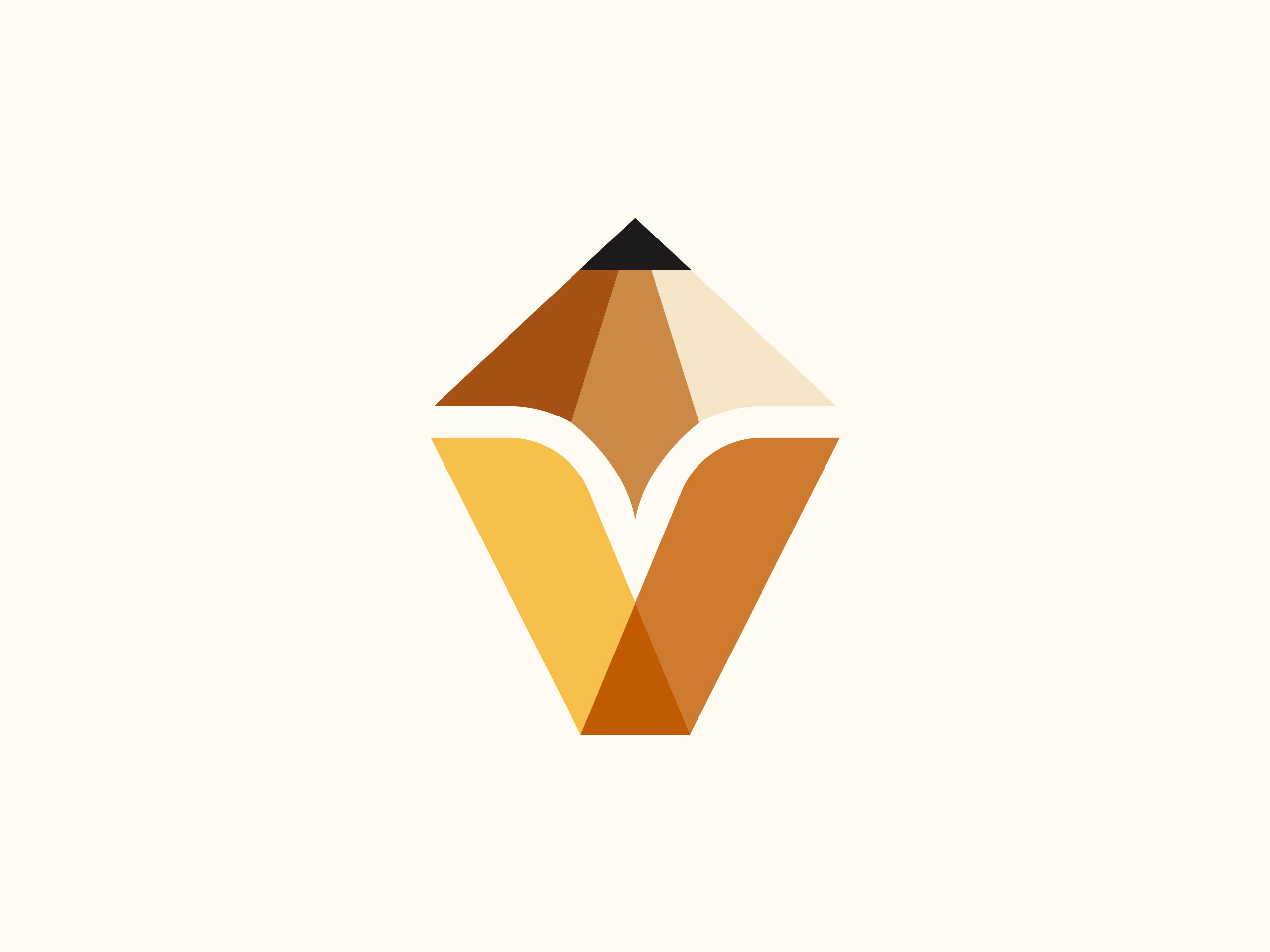 Letter V Pencil Logo by Logozaste on Dribbble