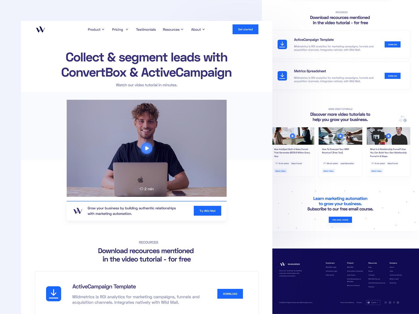 Wild Audience Tutorial Page by Can Tek on Dribbble