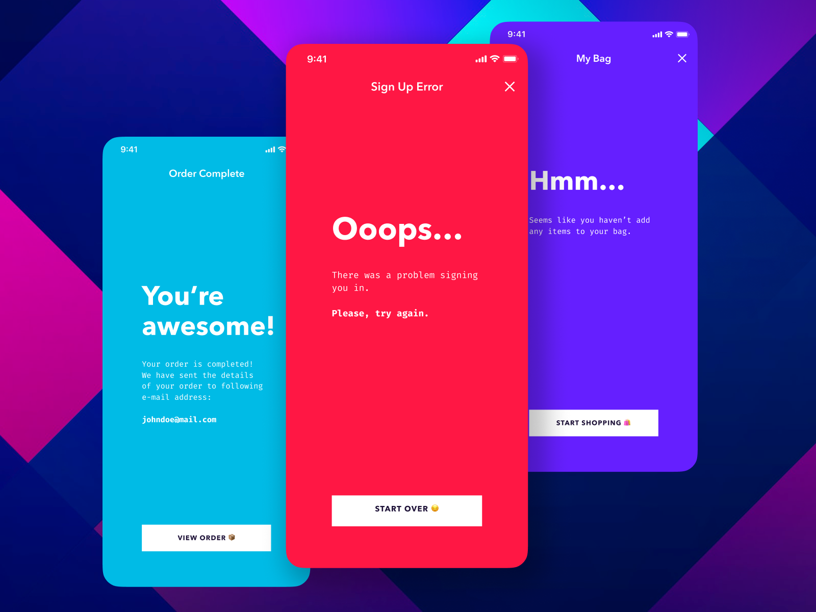 Message Screens by Cagri Yurtbasi on Dribbble