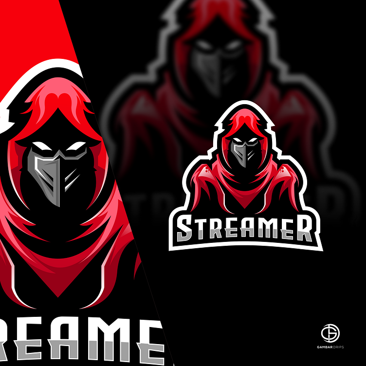 streamer logo inspiration by Gambar Drips on Dribbble