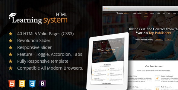 Learning Management System A Premium HTML Template by Template Bundle ...
