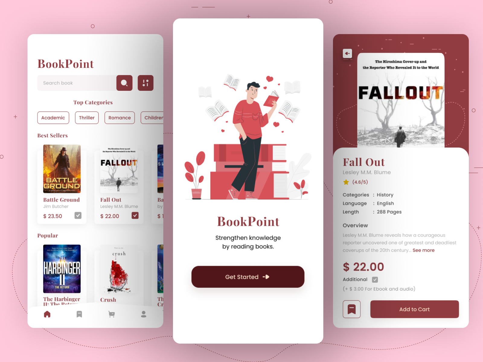 BookPoint Book Store Mobile App Design by Faruqe Miah on Dribbble