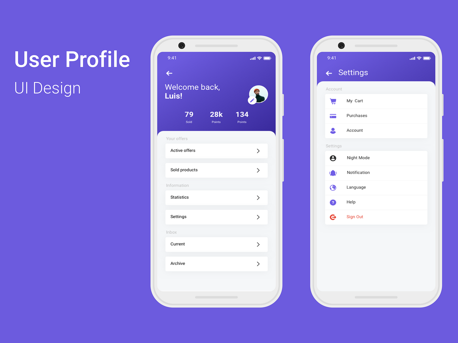 User Profile Screen UI Design by Aman Ojha on Dribbble
