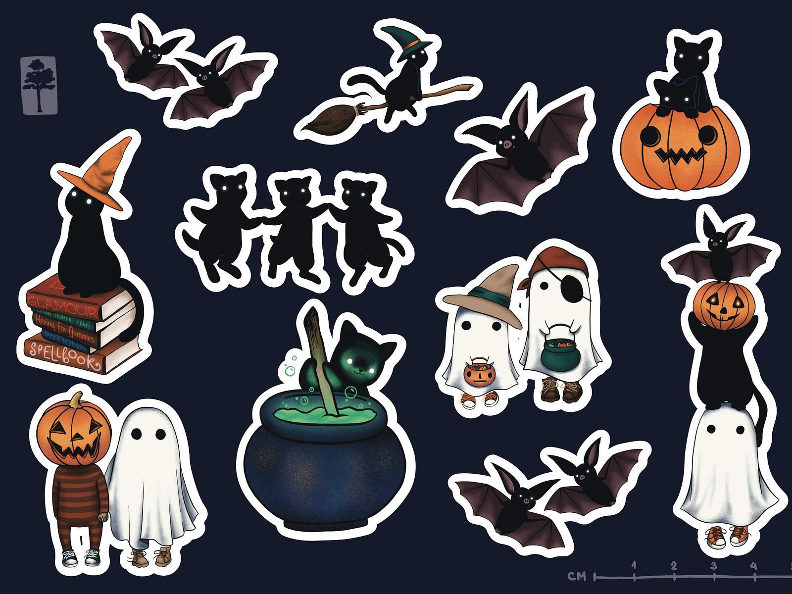 Spooky Stickers! by Alina Pankova on Dribbble