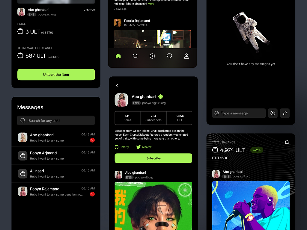 NFT Social Media by Abo for Thirdweb.studio on Dribbble