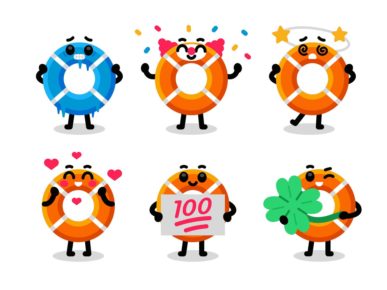 Floaty mascot - new Poses by Manu on Dribbble
