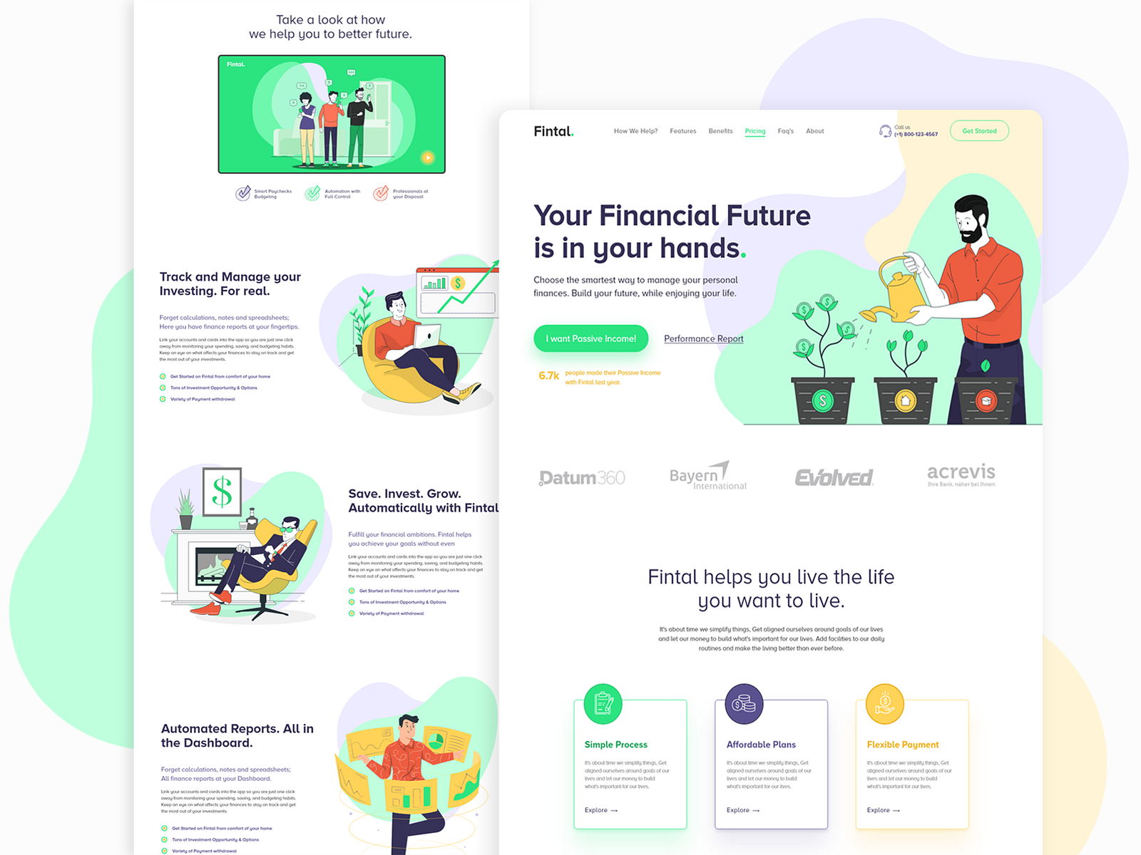 Fintal Finance | Landing Page by Ali Azam Khan on Dribbble
