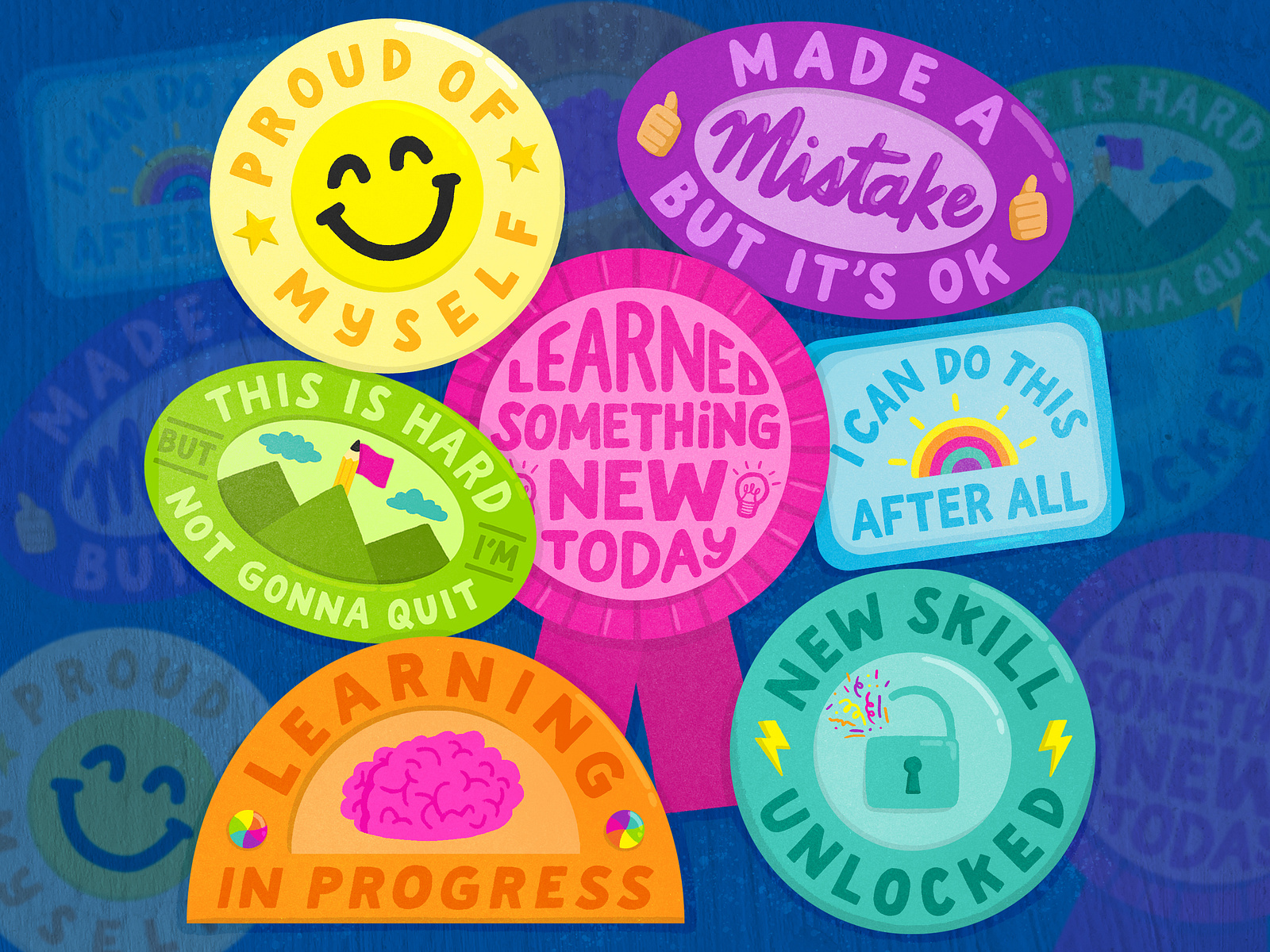 Learning Badges by Cara Gonzalez on Dribbble
