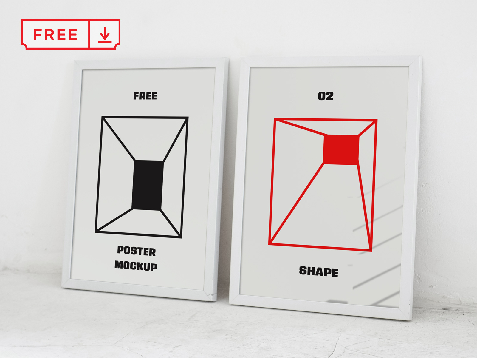 Free Two Poster Mockups by Mr.Mockup™ on Dribbble