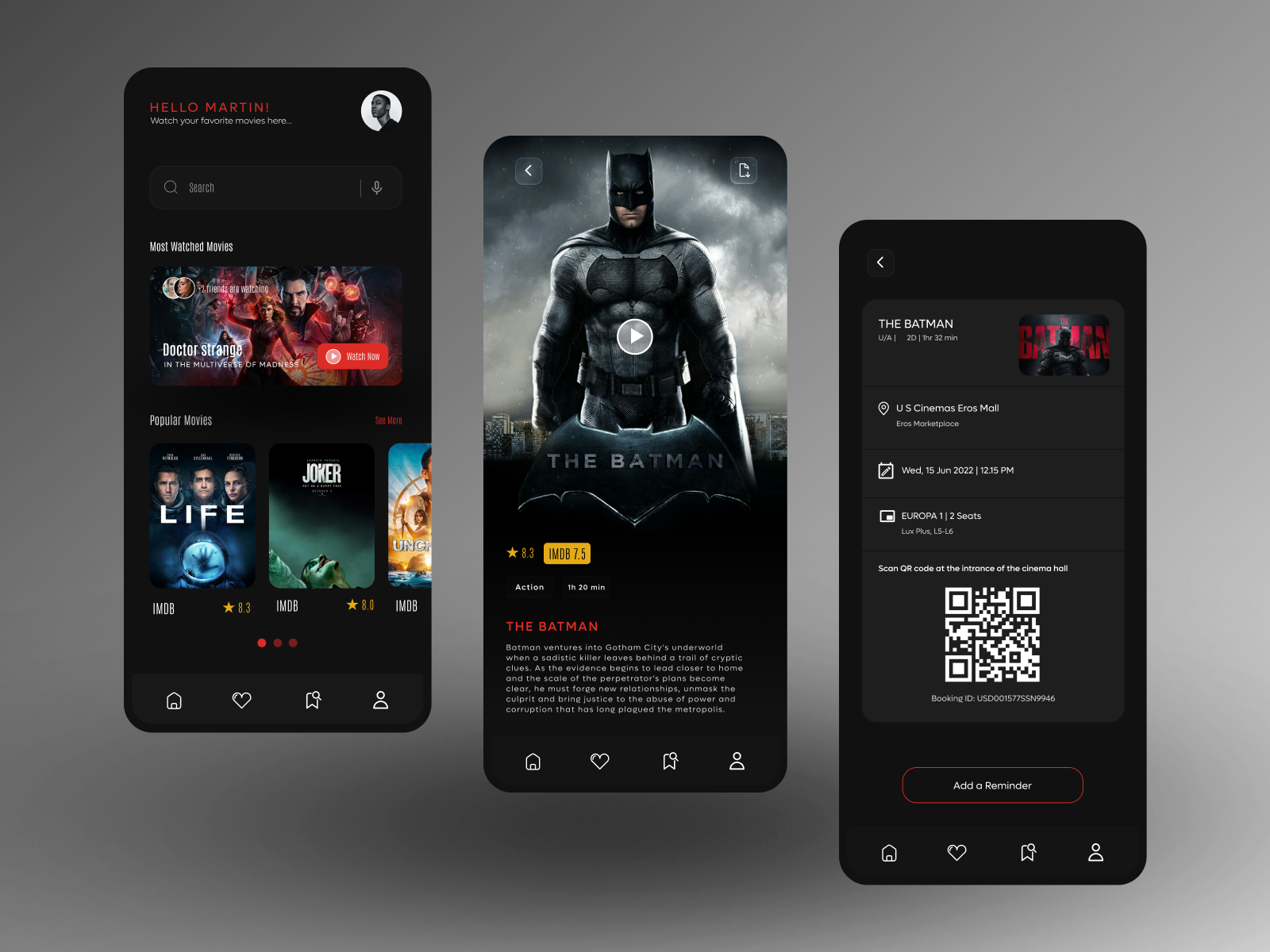 Movie Streaming | Cinema Booking App by Mr. Anis for Vision IT Studio ...