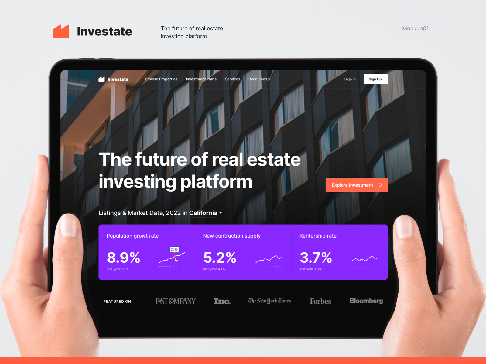 Investate - Real Estate Investing Platform - Mockup view by Kukuh Andik for Sebo on Dribbble