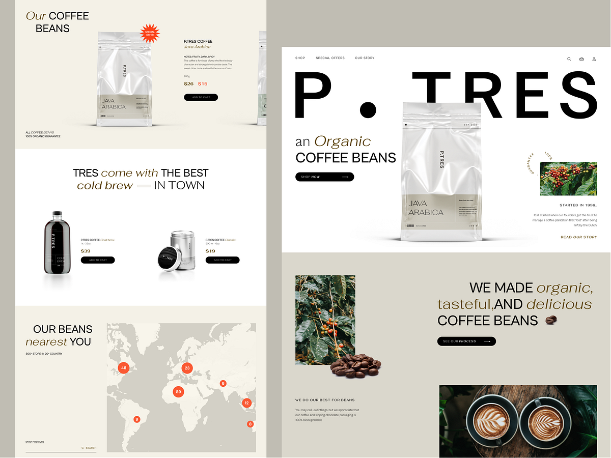 Browse thousands of Coffee Website images for design inspiration | Dribbble