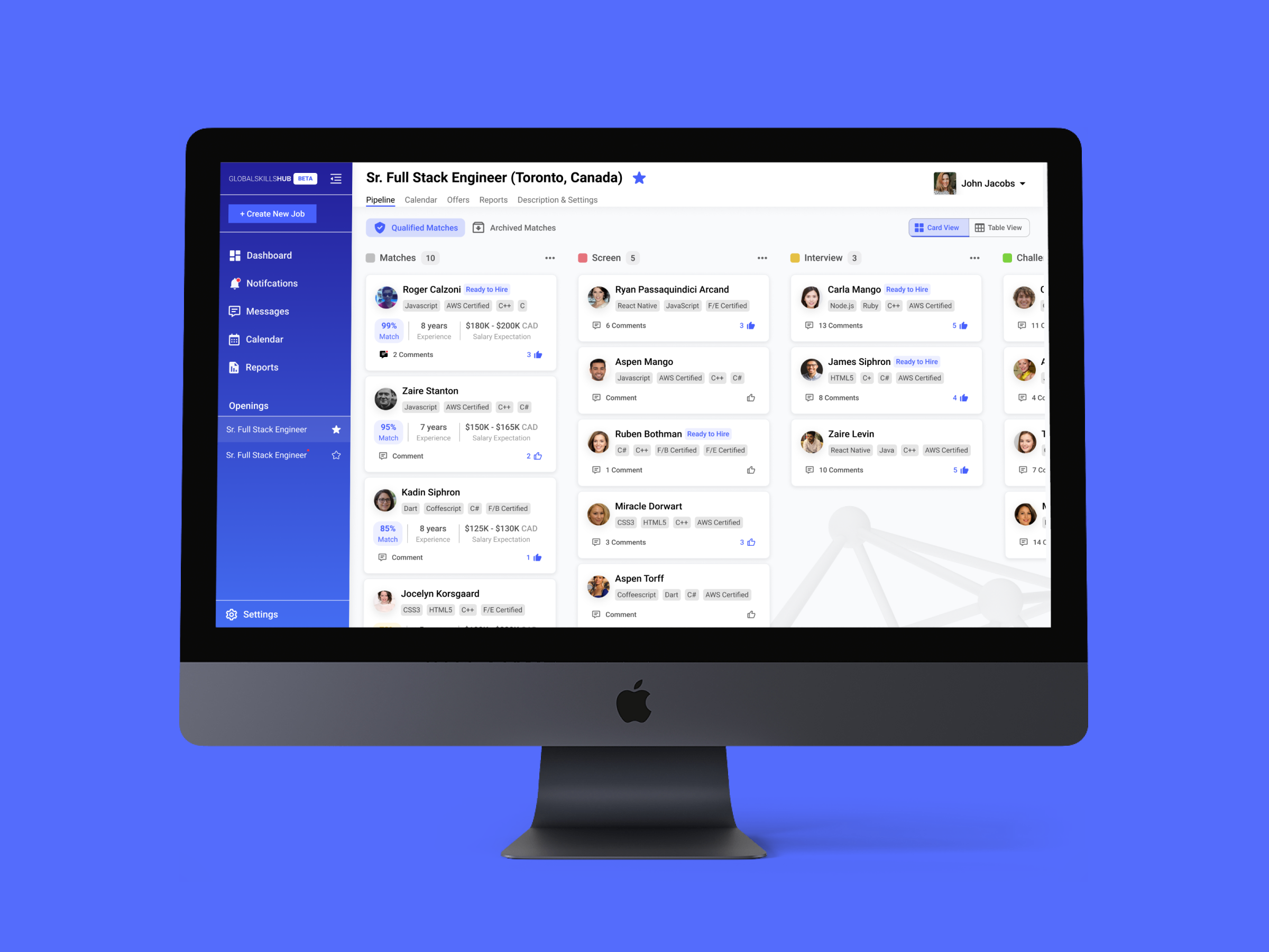 Hiring Platform - Candidate Tracker and Pipeline by Ryan Tang on Dribbble