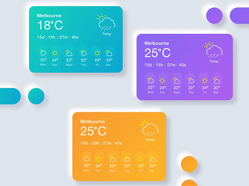 Browse thousands of Weather Card images for design inspiration | Dribbble