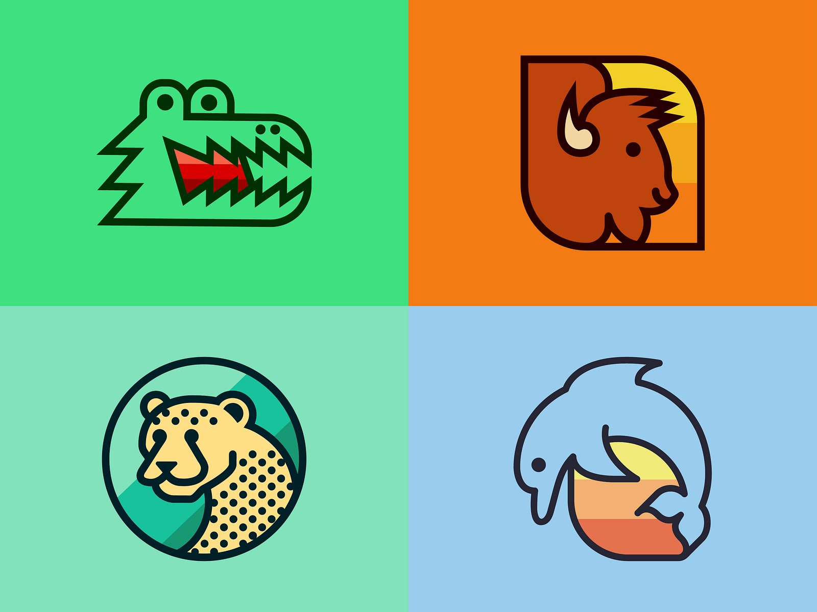 Minimal Animals by Erik Bourque on Dribbble